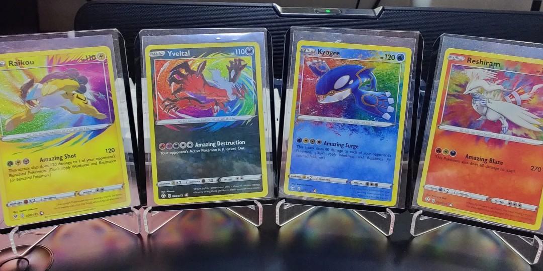 Pokemon TCG Card Set of 4 Amazing Rare Pokemon, Hobbies & Toys, Toys ...