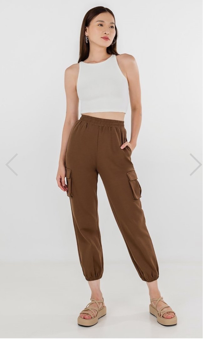 PORTER CARGO JOGGER PANTS #MADEBYLOVET (CHOCOLATE BROWN), Women's ...