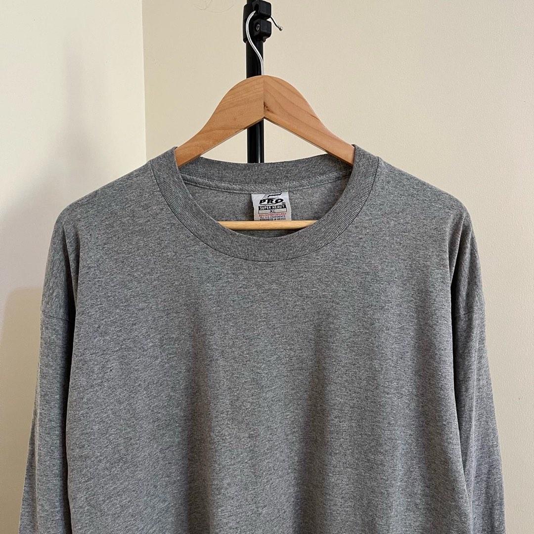 Pro Club Grey Longsleeves, Men's Fashion, Tops & Sets, Tshirts & Polo ...