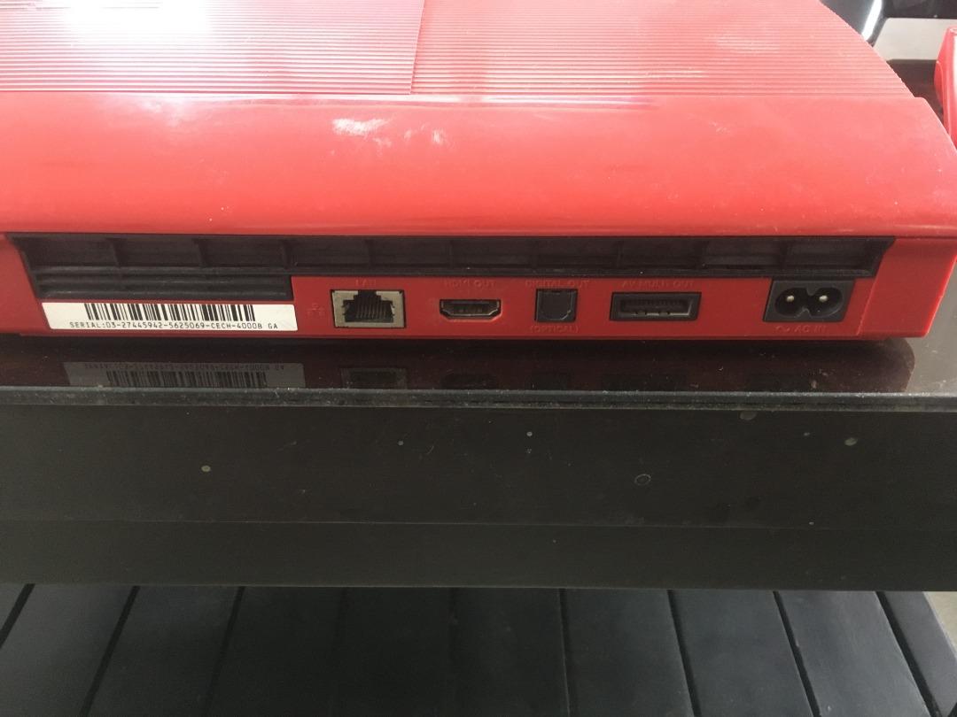 PS3 superslim jailbreak 500gb - red, Video Gaming, Video Game Consoles ...