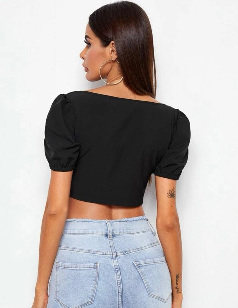 Puffy Top with hook, Women's Fashion, Tops, Others Tops on Carousell