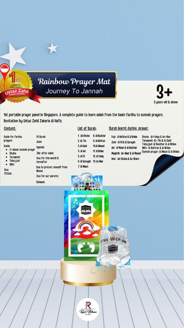 Rainbow Kids Prayer Mat, Babies & Kids, Baby Monitors on Carousell