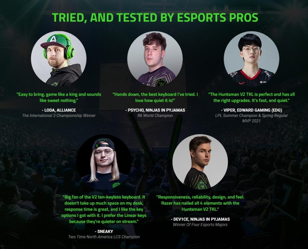 RAZER HUNTSMAN V2 Tenkeyless TKL Optical + Mechanical Gaming Keyboard ...