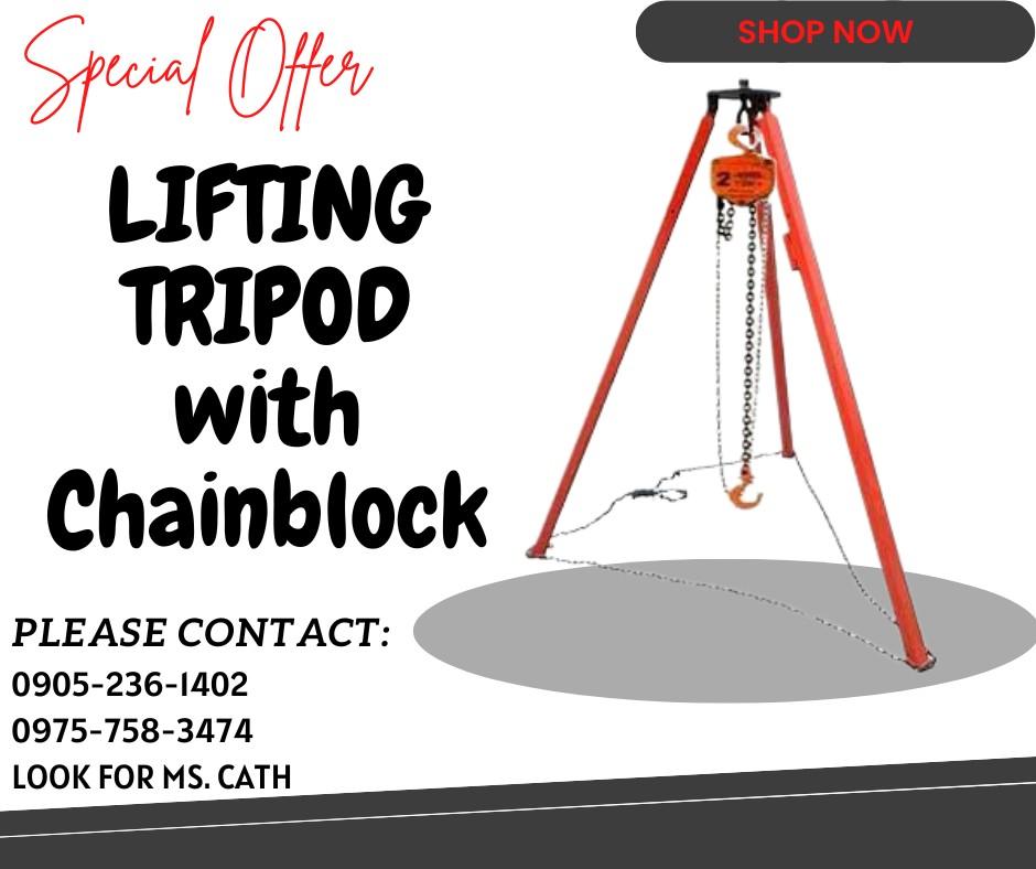 Rescue tripod with chain block, Commercial & Industrial, Construction ...