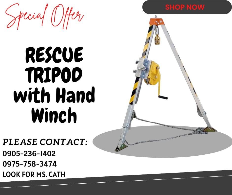 Rescue tripod with hand winch, Commercial & Industrial, Construction ...