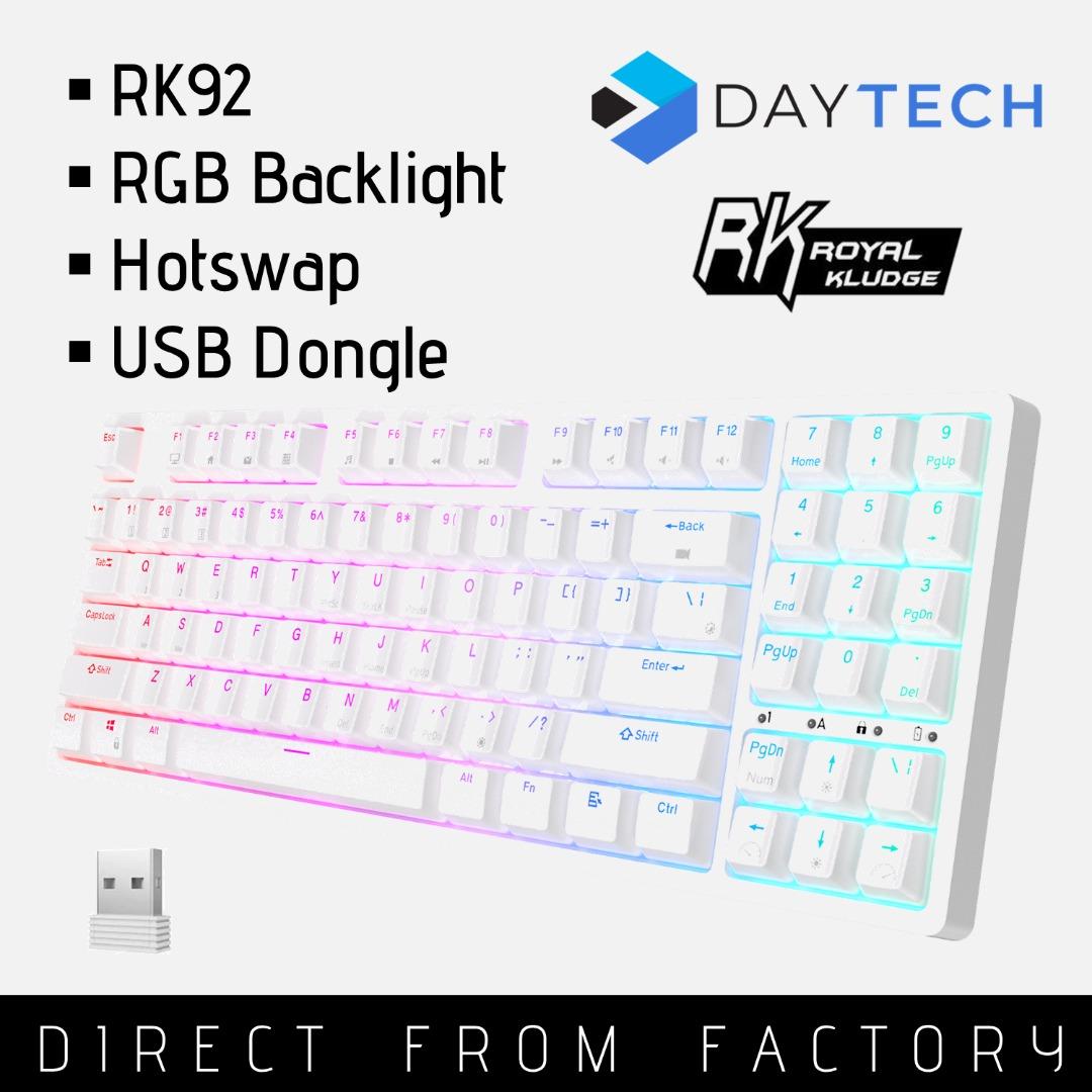 RK92 85% Bluetooth or Wired RGB Mechanical Gaming Keyboard Hot Swap ...