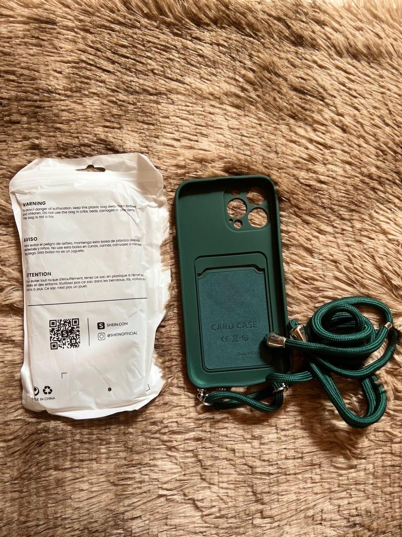 SHEIN iPhone 13 Pro Max Case in Forest Green with Strap, Mobile Phones ...