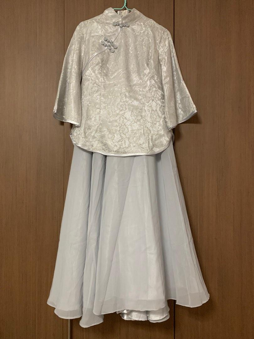 Silver-Grey Cheongsam/Qipao (Dress-up Party/Halloween), Women's Fashion ...
