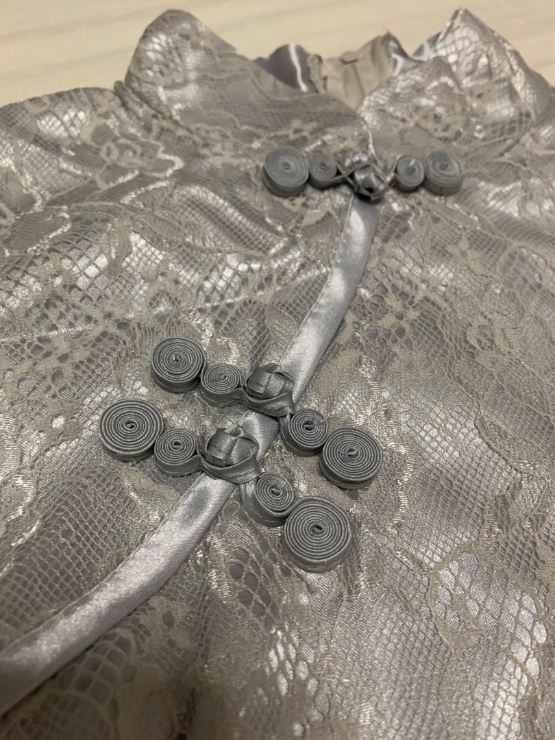 Silver-Grey Cheongsam/Qipao (Dress-up Party/Halloween), Women's Fashion ...