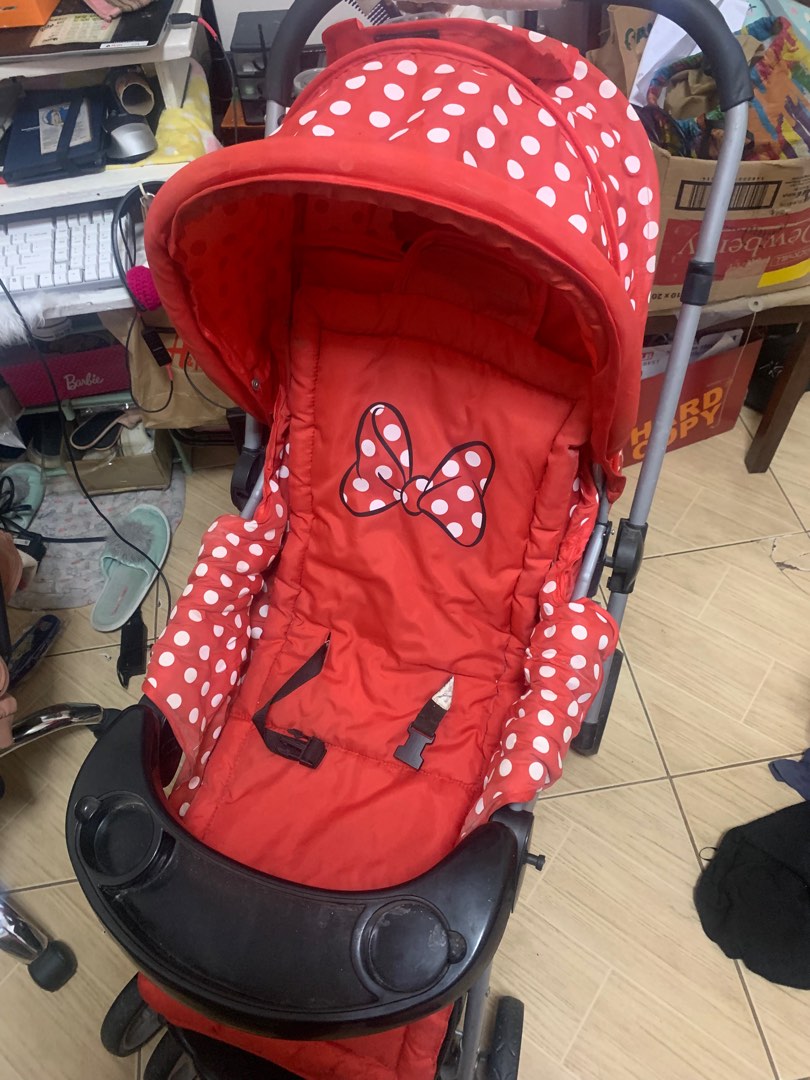 REPRICED!! Slightly used Minnie Mouse Stroller, Babies & Kids, Going ...