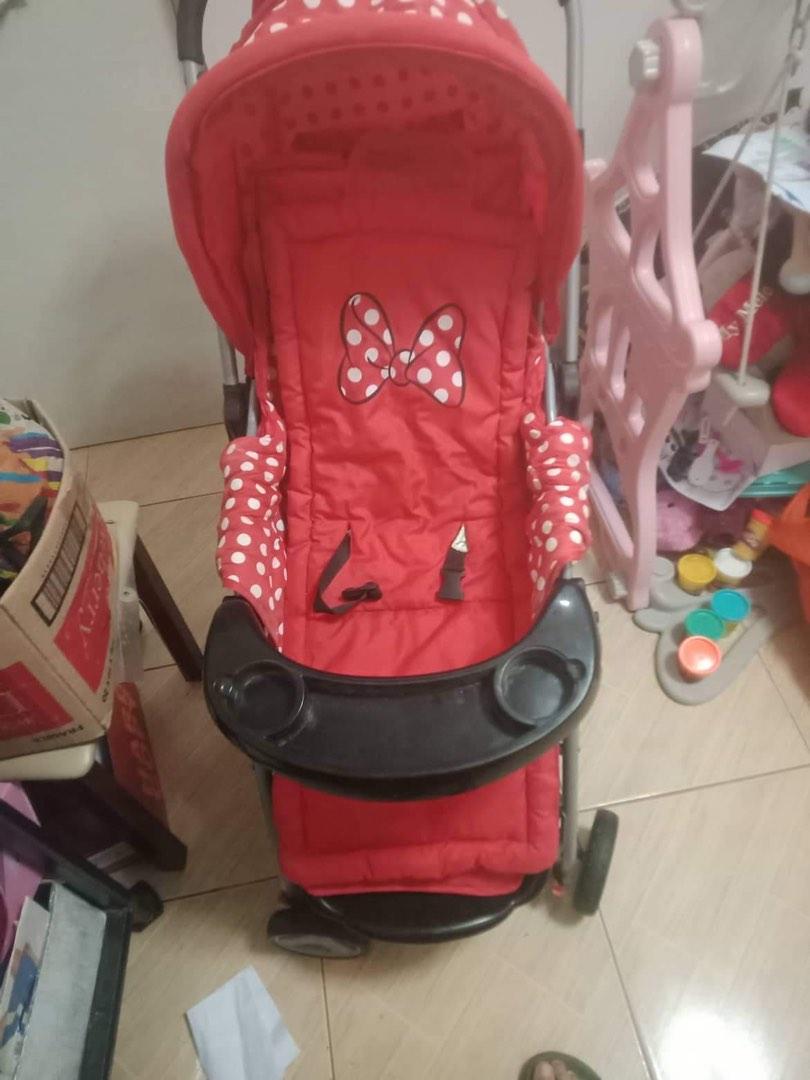 REPRICED!! Slightly used Minnie Mouse Stroller, Babies & Kids, Going ...