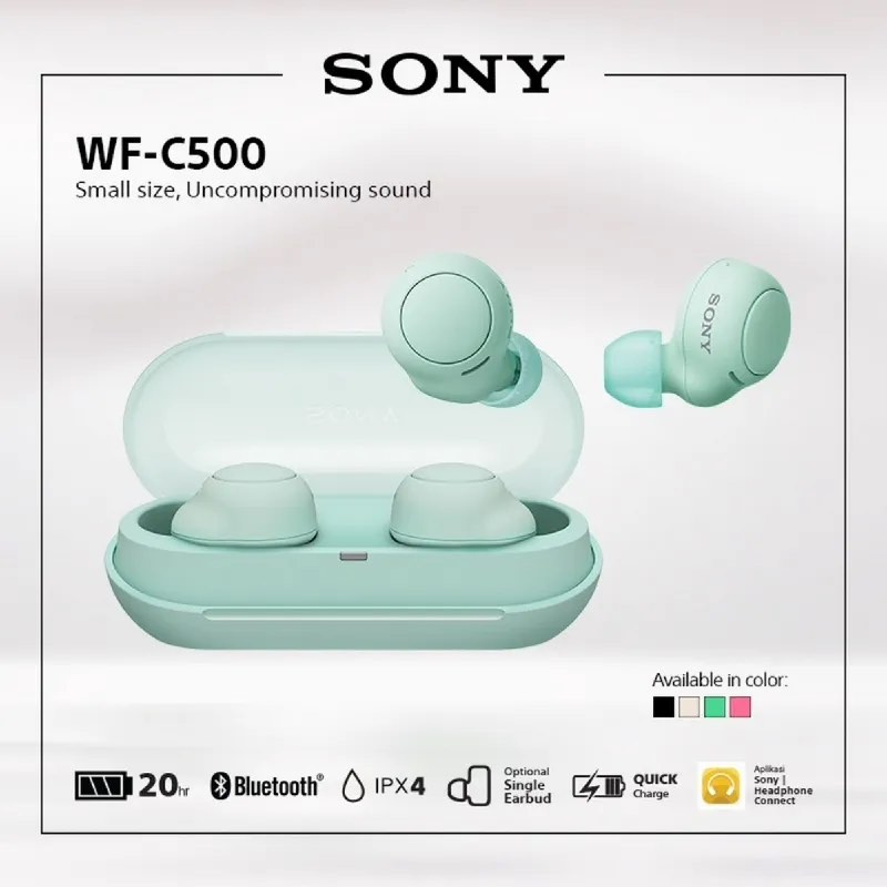 Sony WF-C500 Ice Green, Audio, Earphones on Carousell