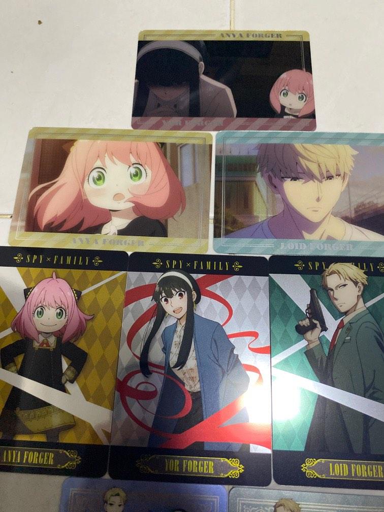 Spy x family cardass metallic cards metal sxf anya lyoid yor, Hobbies ...