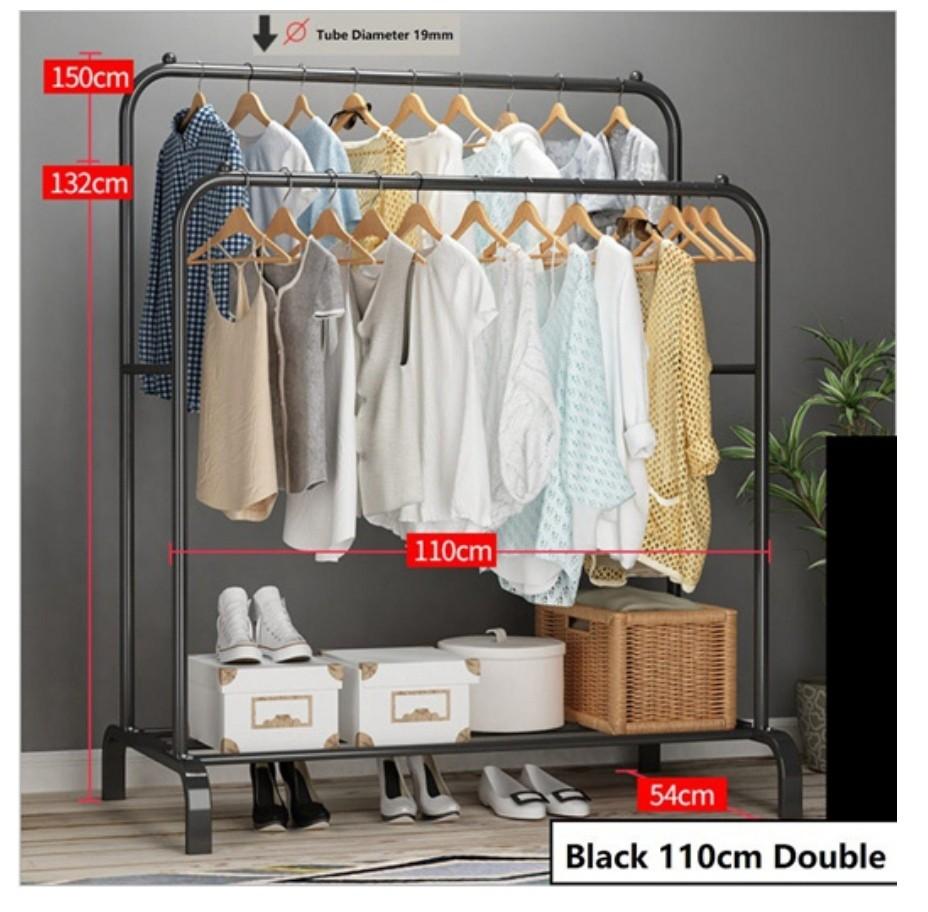 Sturdy Steel Pipe Clothes Rack / Clothing Rack / Drying / Wardrobe ...