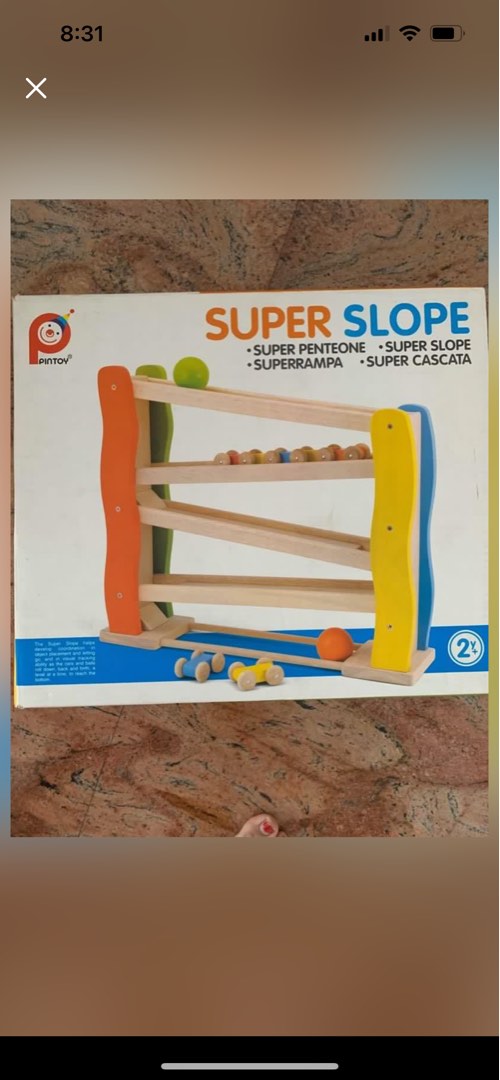 Super slope wooden Montessori car ball ramp with delivery , Hobbies ...