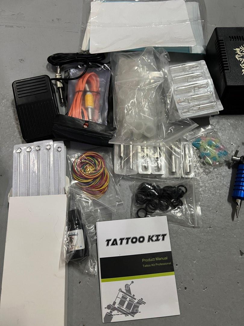 Tattoo Complete Starter Tattoo Kit 1 Pro Machine Guns 14 Inks Power ...