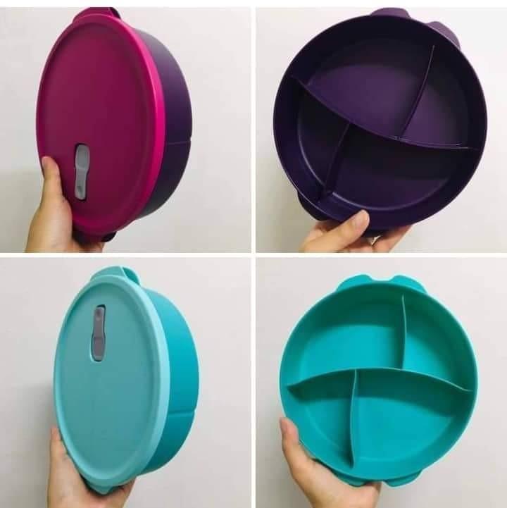 Tupperware CW-microwavable and Reheatable 830ml w/Division, Furniture ...