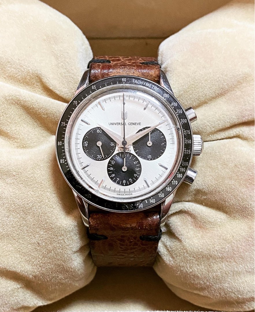 Universal Geneve Compax Panda Dial, Luxury, Watches on Carousell