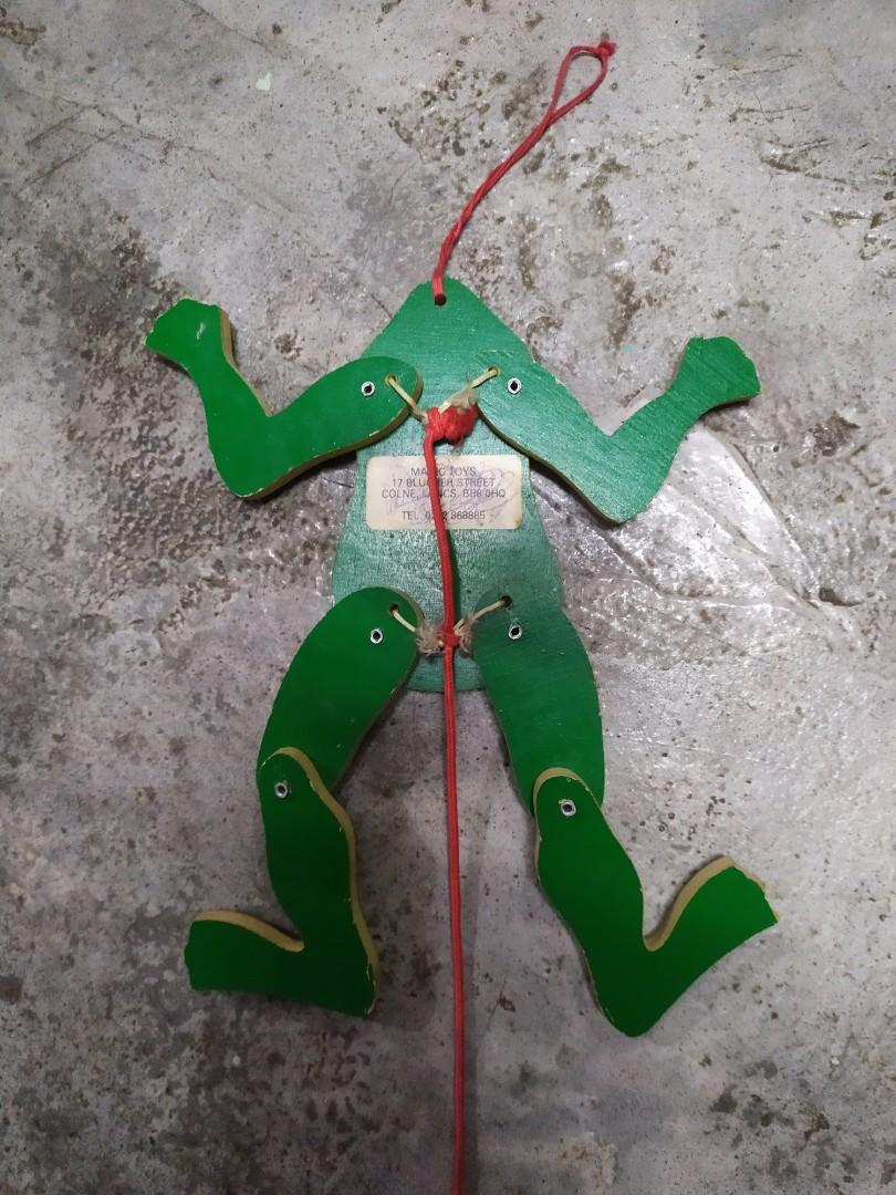 Vintage 60s Wooden Pull String Frog Puppet, Hobbies & Toys ...