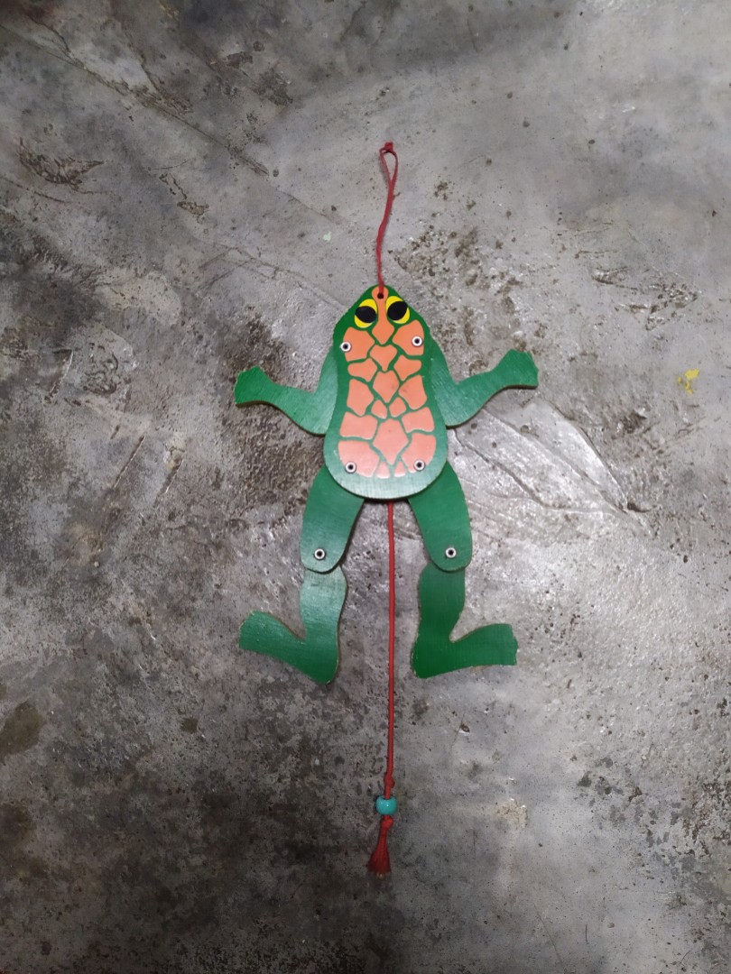 Vintage 60s Wooden Pull String Frog Puppet, Hobbies & Toys ...