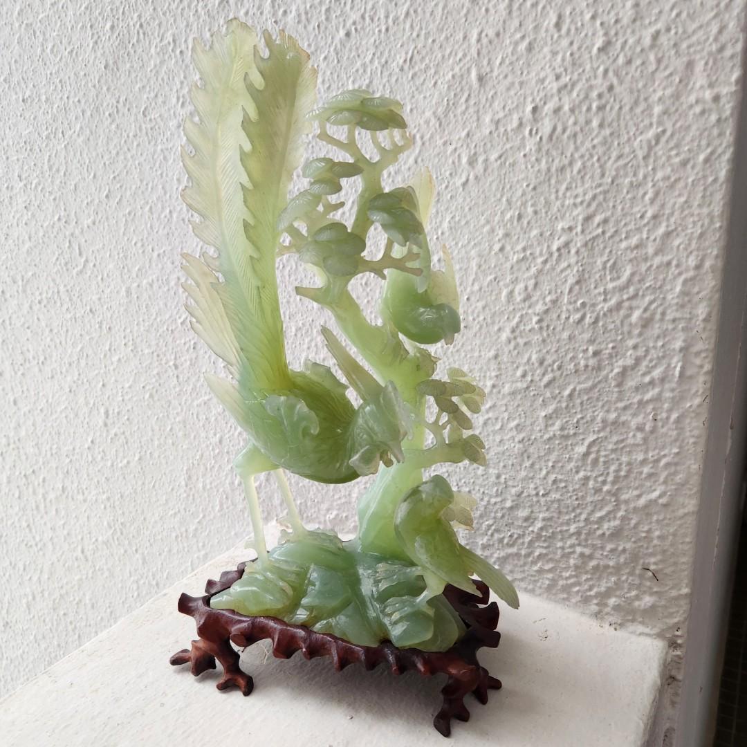 Vintage chinese jade stone Phoenix, Hobbies & Toys, Memorabilia ...