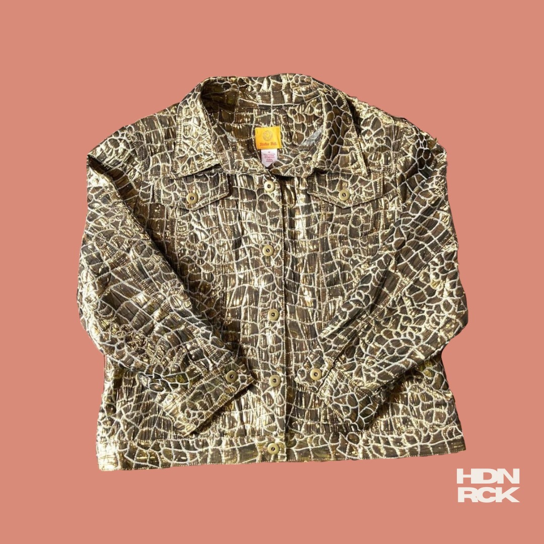 Vintage Ruby Rd. Great Gatsby Plated Blazer, Women's Fashion, Coats ...