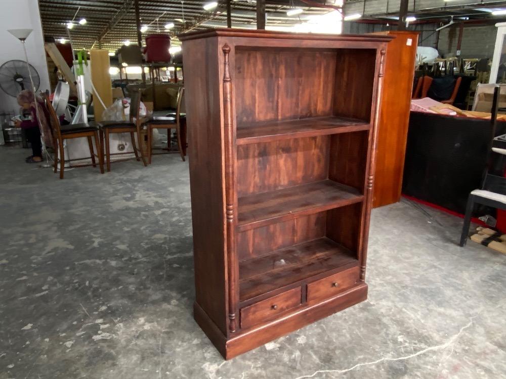Wooden 3 Tier Wood Shelves Dark Hazel Colour / Rak Kayu 3 Tingkat Kayu ...