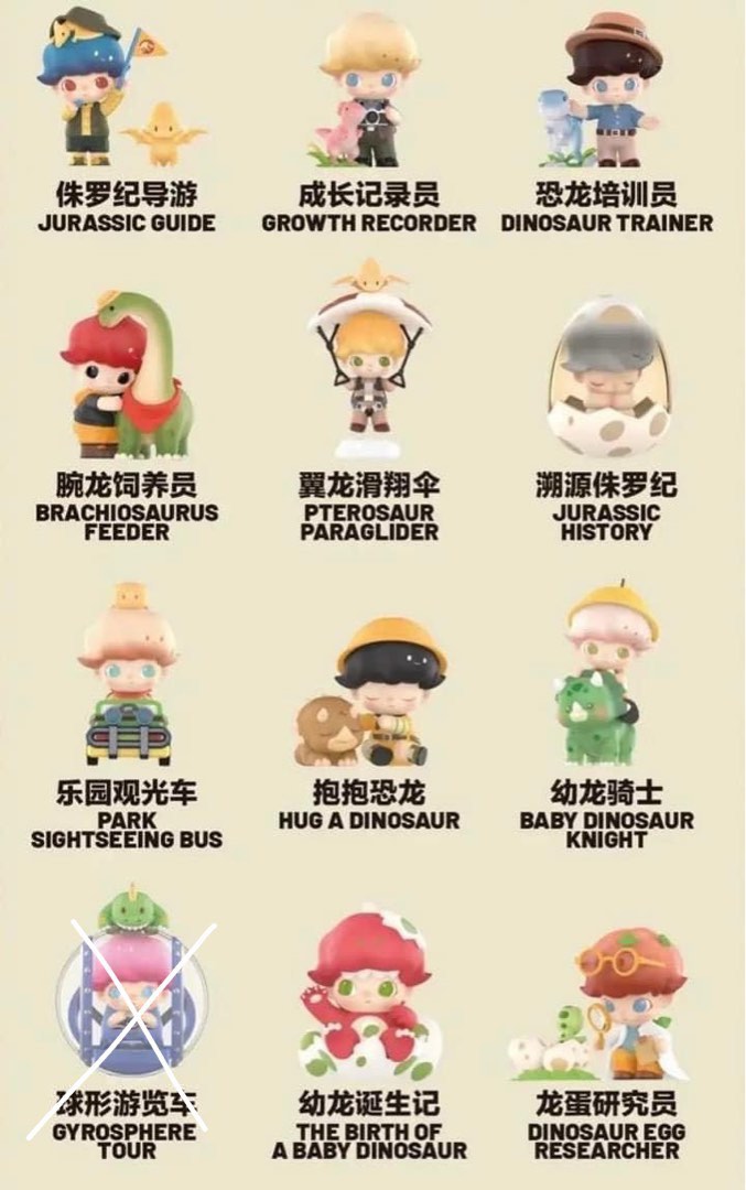 wts jurassic dimoo dinosaur trainer dinosaur egg researcher popmart ...