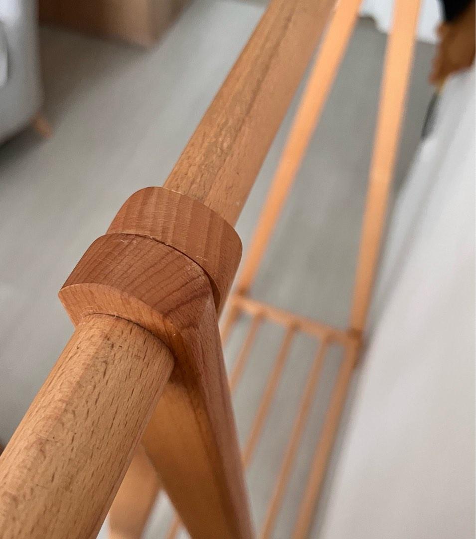 x1 Scandinavian Muji Style Wooden Clothes Rack Foldable, Furniture ...