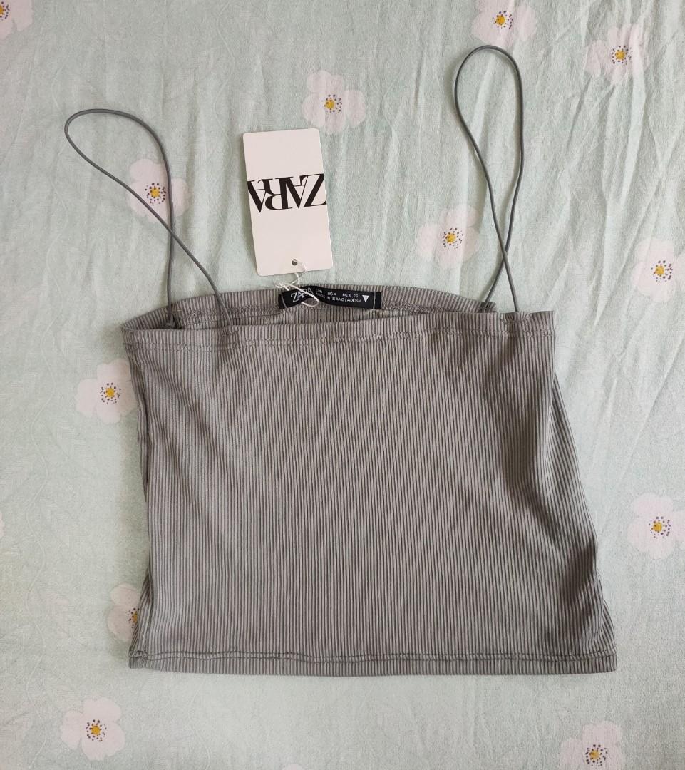 Zara strappy tube top, Women's Fashion, Tops, Sleeveless on Carousell