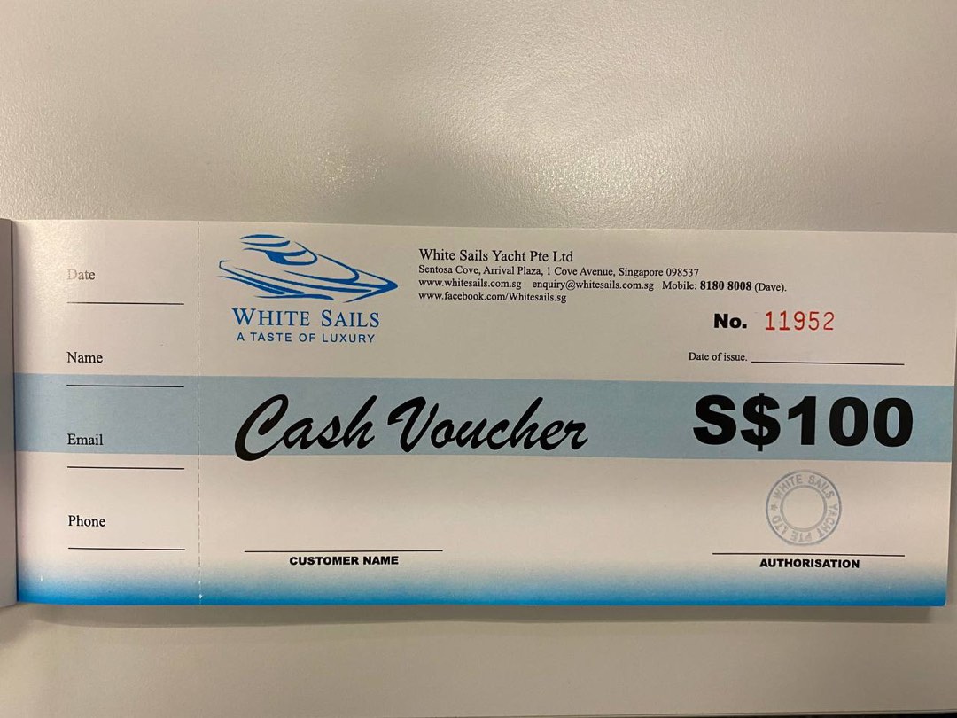 $100 Cash Voucher for Yacht Charter, Tickets & Vouchers, Vouchers on ...