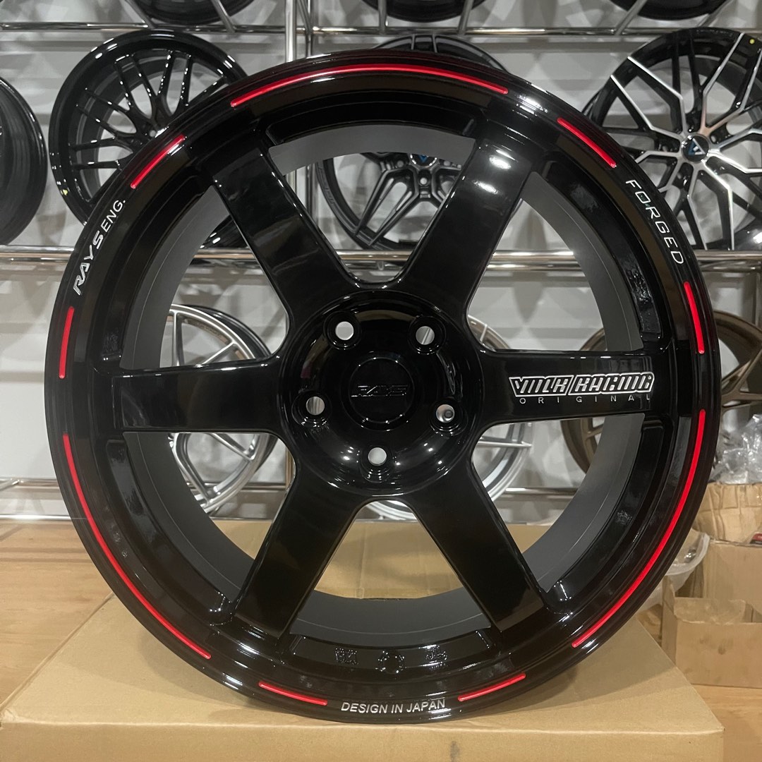 17” Te37 Design Sport Rim, Car Accessories, Tyres & Rims on Carousell