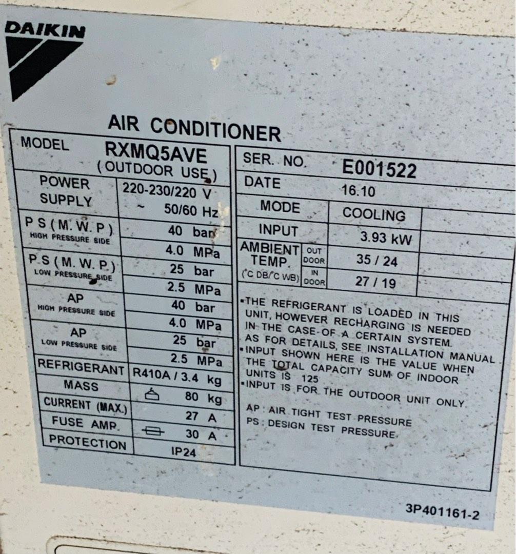 2x 25K Btu Cassette - VRV System, TV & Home Appliances, Air ...