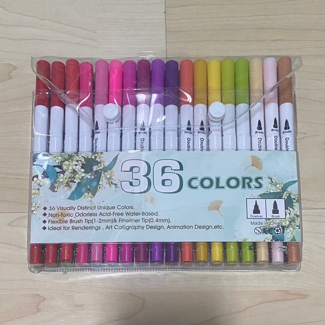 BN 36 colour markers (dual tip), Hobbies & Toys, Stationery & Craft ...