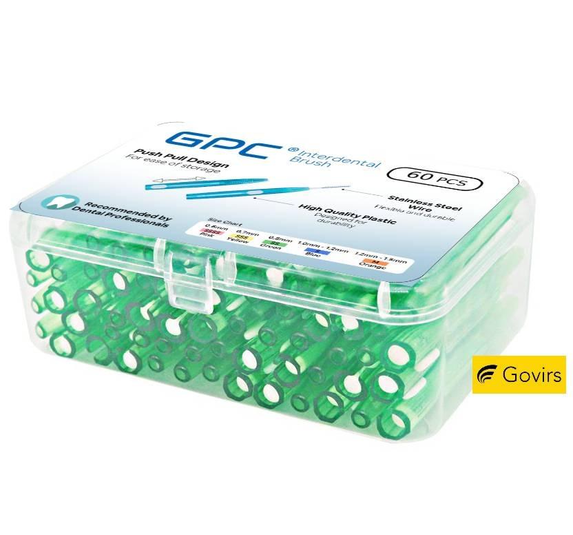 [60 pcs] GPC ASUS Interdental Brush Push Pull Type Dental Floss for ...