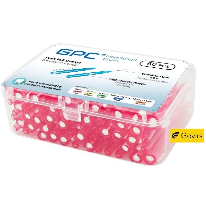 [60 pcs] GPC ASUS Interdental Brush Push Pull Type Dental Floss for ...