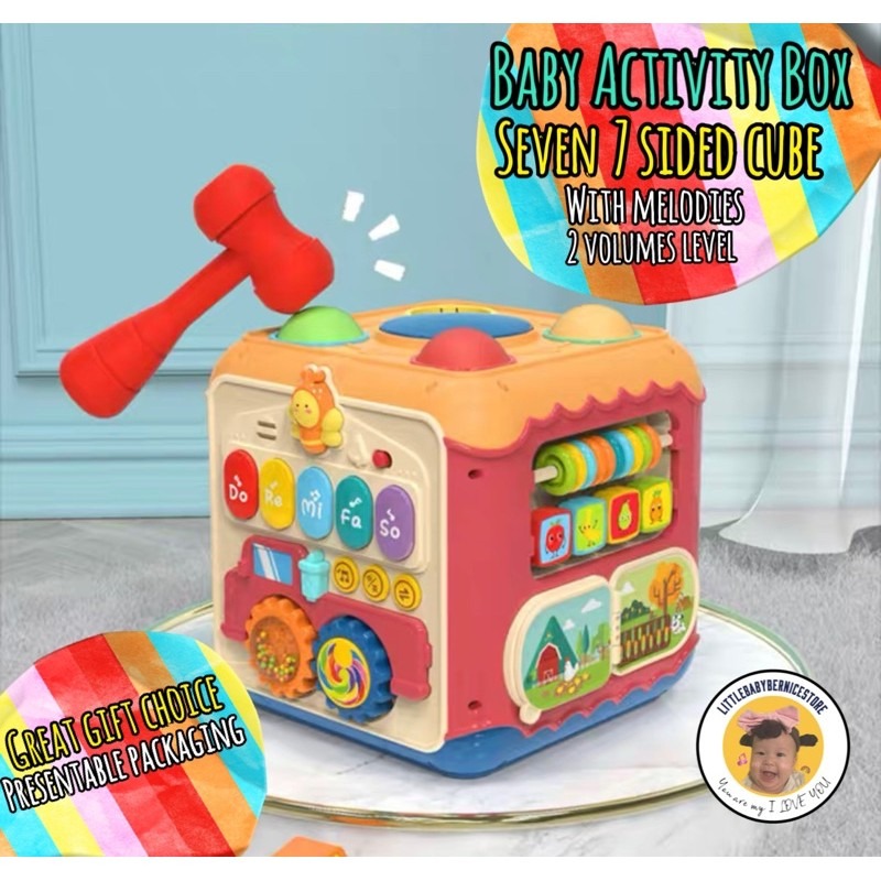 7 SIDED BABY ACTIVITY BOX ACTIVITY CUBE IBG1838, Babies & Kids, Infant ...