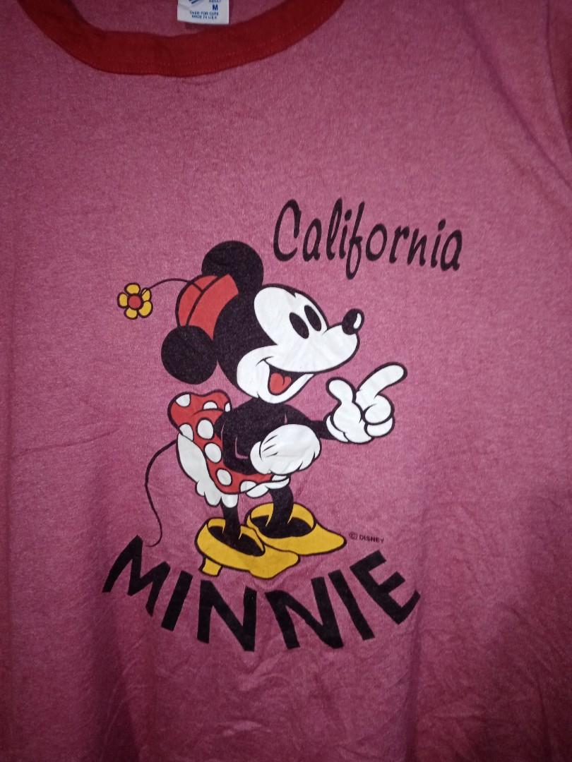 80's Minnie Mouse pink ringer tee, Women's Fashion, Tops, Shirts on ...