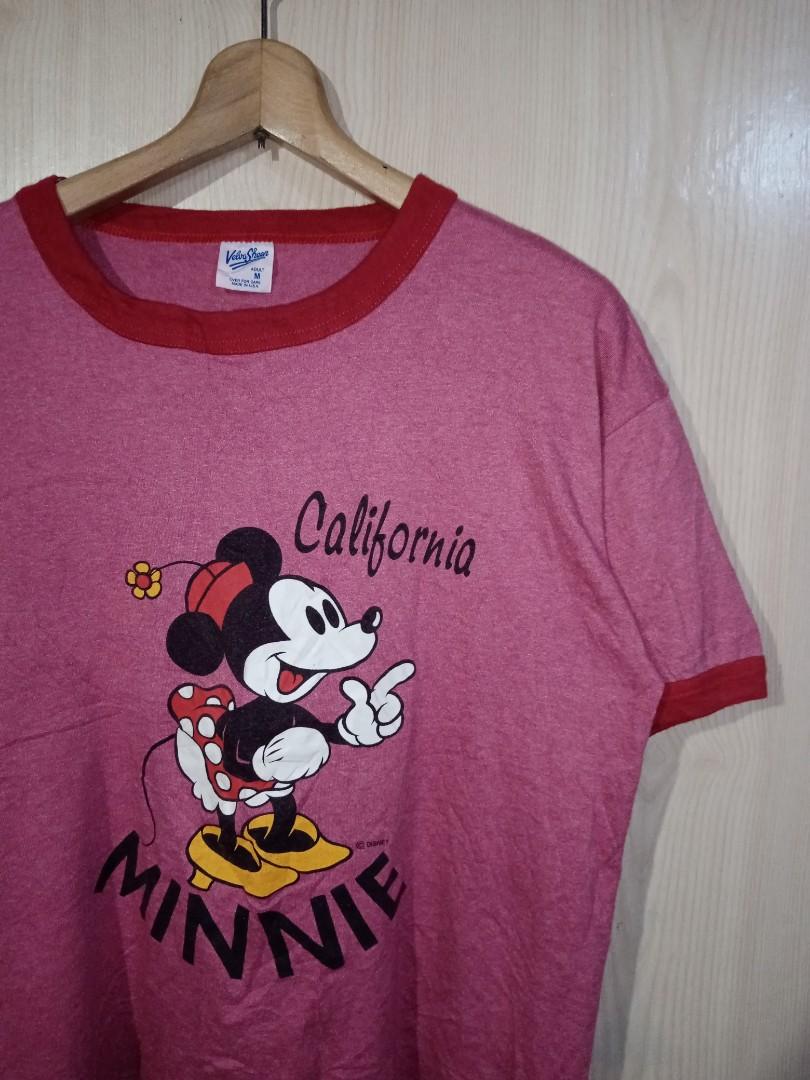 80's Minnie Mouse pink ringer tee, Women's Fashion, Tops, Shirts on ...