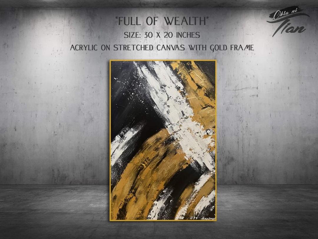 Abstract Painting "Full of Wealth", Hobbies & Toys, Stationary & Craft ...