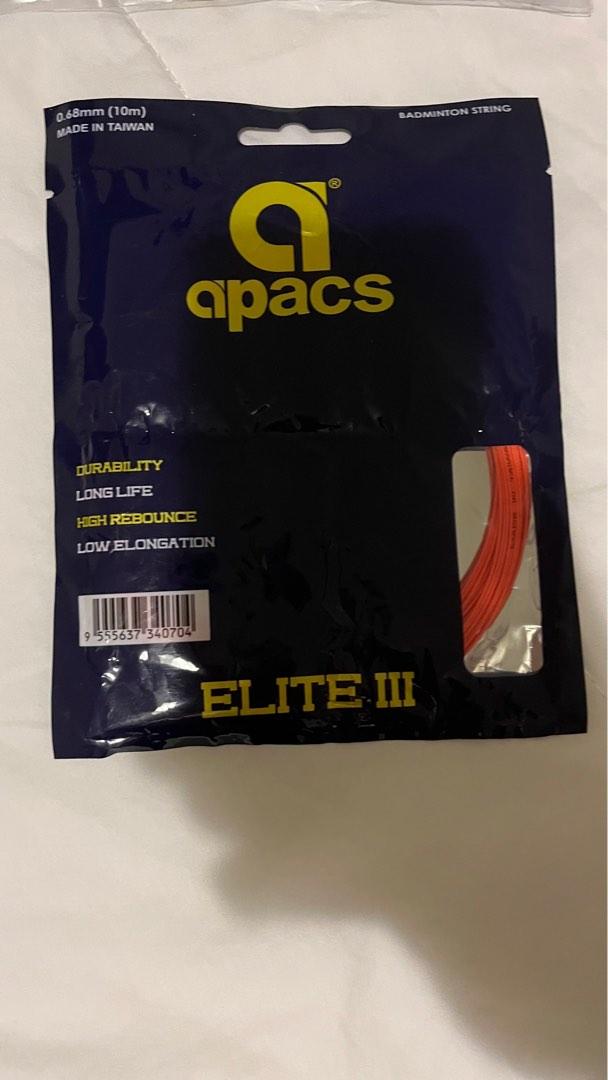 Apacs Elite III 0.68mm Badminton String, Sports Equipment, Other Sports ...