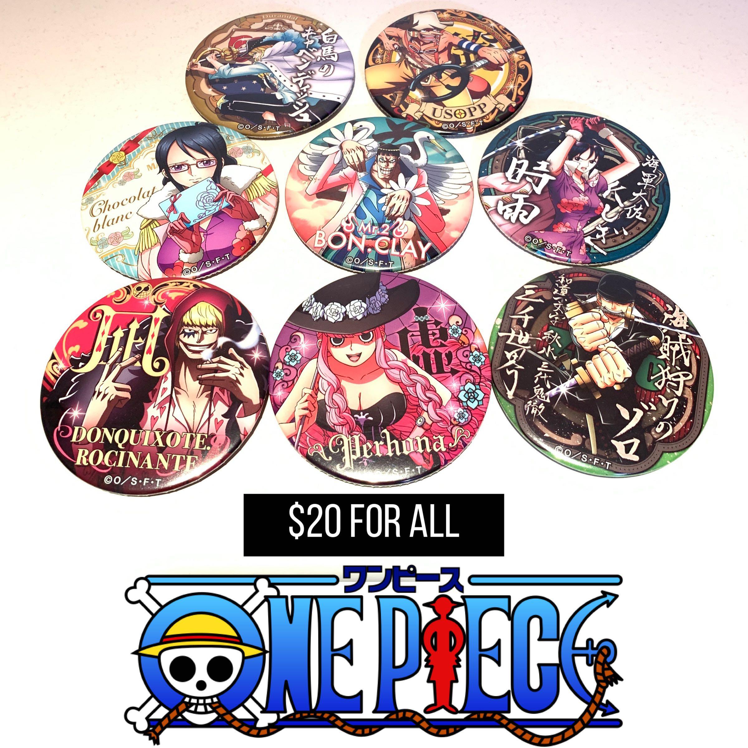 Authentic mugiwara store japan one piece badges anime cosplay manga ...