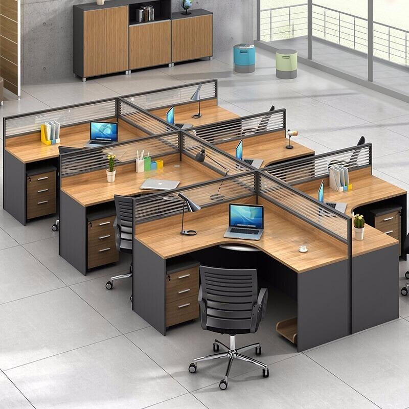 B152 L Shape Executive Workstation w Pedestal, Office Table, System ...