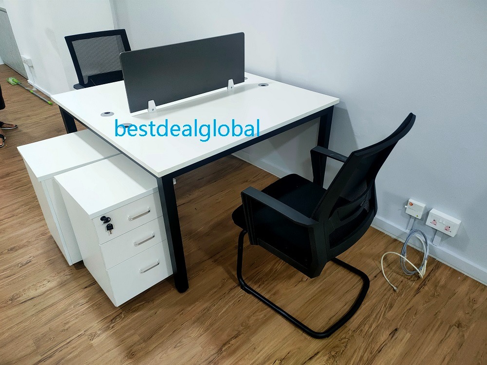 B 144-02 Workstation w Partitions, Office Table System Furniture ...