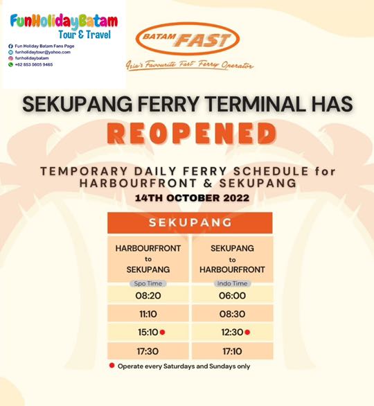 Batam Fast Ferry Ticket to Batam, Tickets & Vouchers, Event Tickets on ...