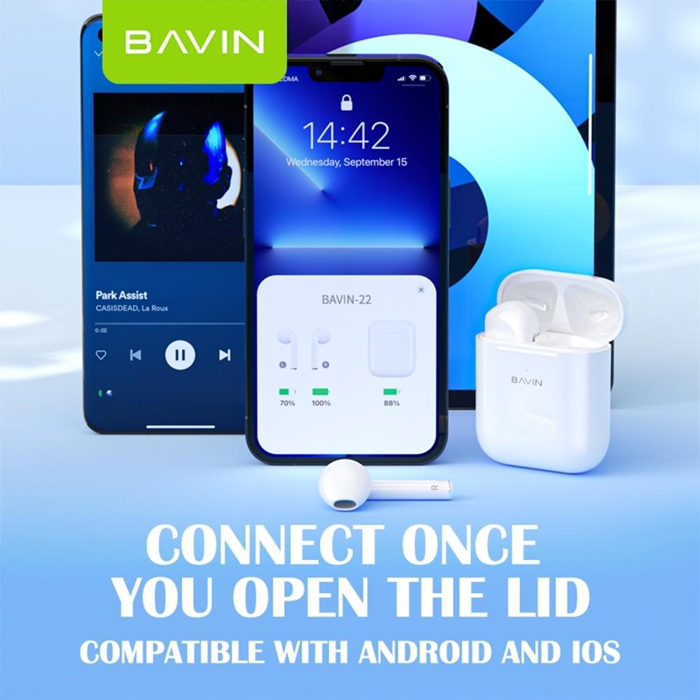 Bavin BA22 Earbuds Bluetooth5.1 TWS Wireless Earphones Touch Control Function Hi-Fi Powerful ...