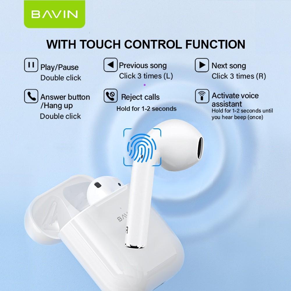 Bavin BA22 Earbuds Bluetooth5.1 TWS Wireless Earphones Touch Control ...