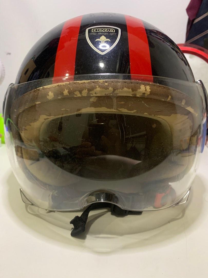 BEON retro cafe racer scooter helmet, Motorbikes on Carousell