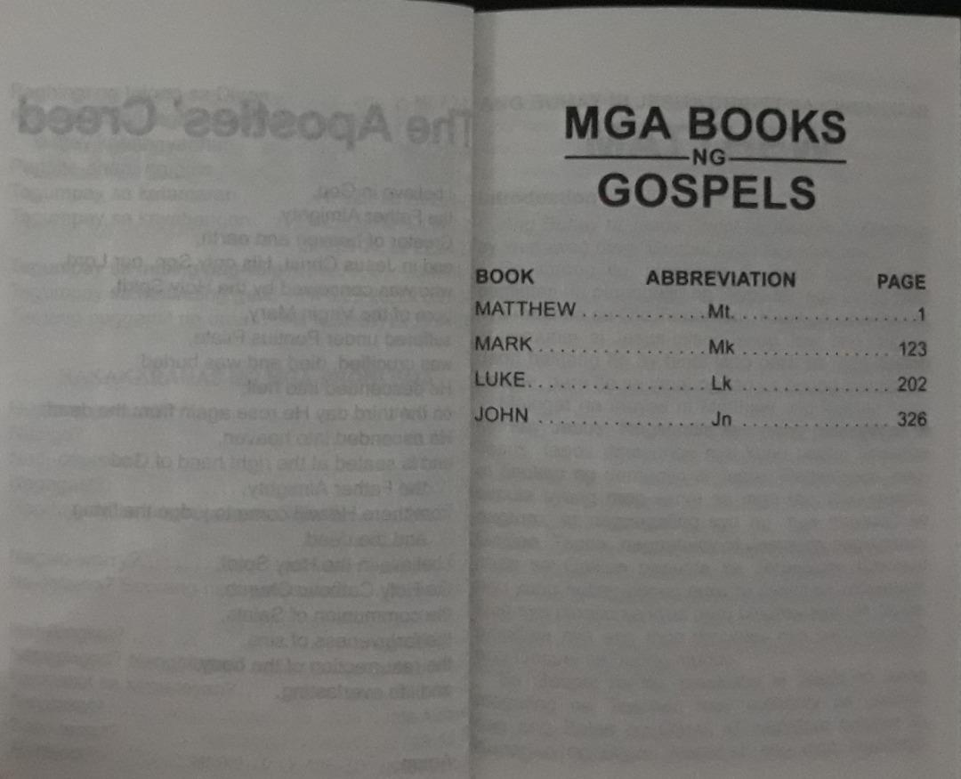 Bible - The Gospels (Pinoy Version) Mini Book, Hobbies & Toys, Books ...