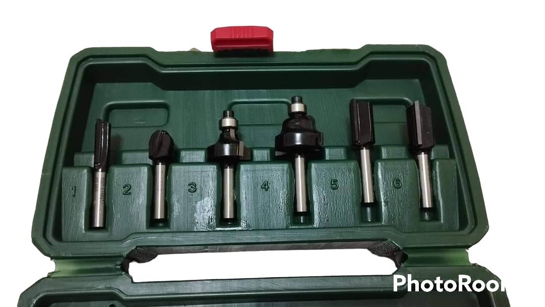 Bosch Router Bit Set 1/4" Shank (6pcs), Commercial & Industrial ...